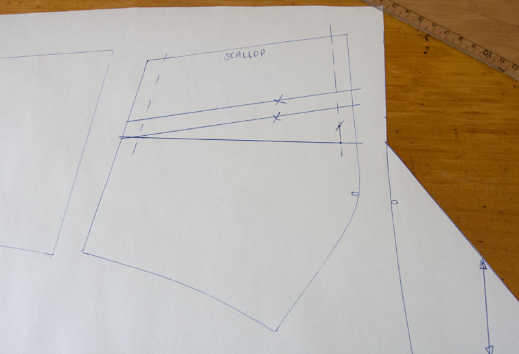 The Ruby Slip #7 – Lace Bodice Variations – pattern scissors cloth