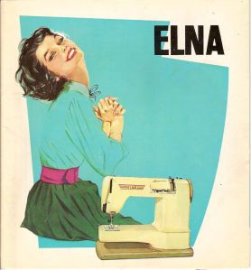 Vintage Elna Advertising – pattern scissors cloth