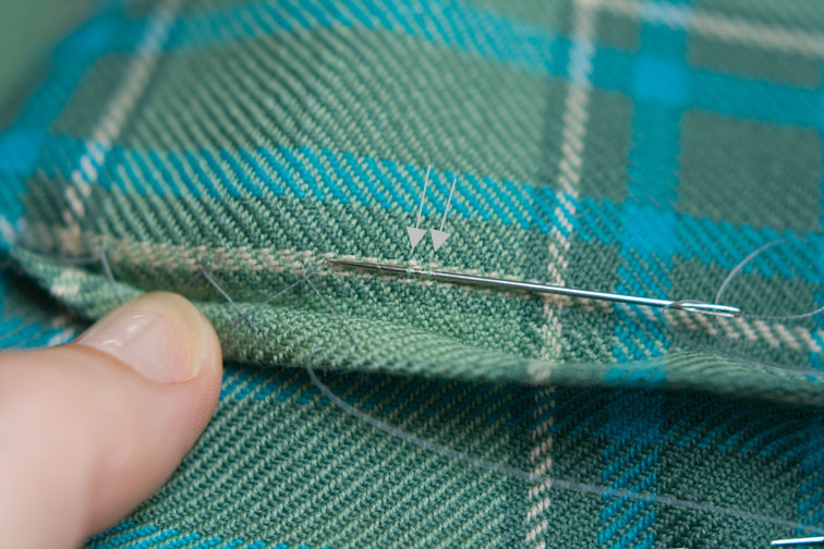 Tricks of the Trade – Sewing an Invisible Hem – pattern scissors cloth