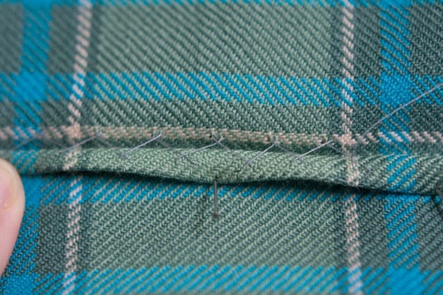 Tricks of the Trade – Sewing an Invisible Hem – pattern scissors cloth