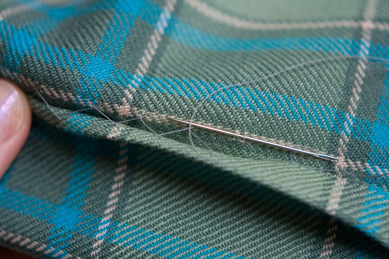 Tricks of the Trade – Sewing an Invisible Hem – pattern scissors cloth