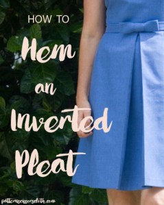 Tricks of the Trade – How to Hem an Inverted Pleat – pattern scissors cloth