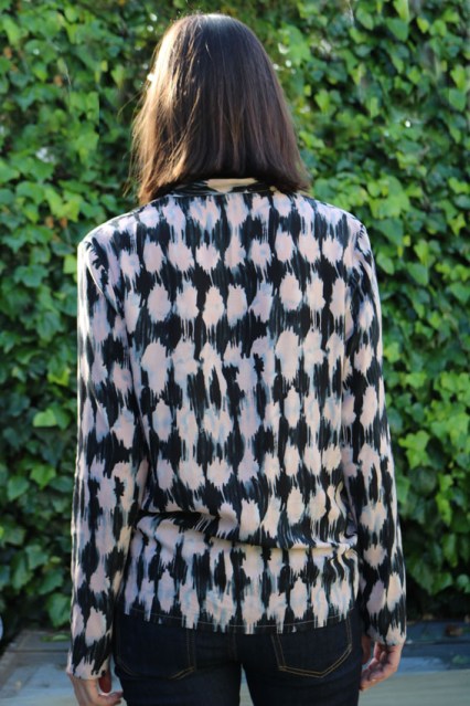 An Ink Stain Print Blouse – pattern scissors cloth