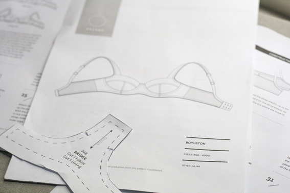 My First Bra (!) – pattern scissors cloth