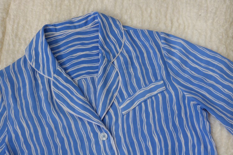 Blue Stripe Pyjamas – pattern scissors cloth